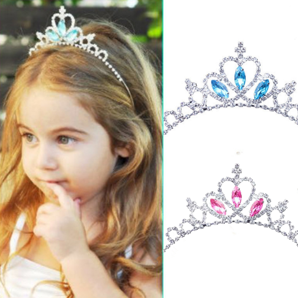 Kids Tiara Crown Sparkly Wedding Girls Princess Headband Accessories ...