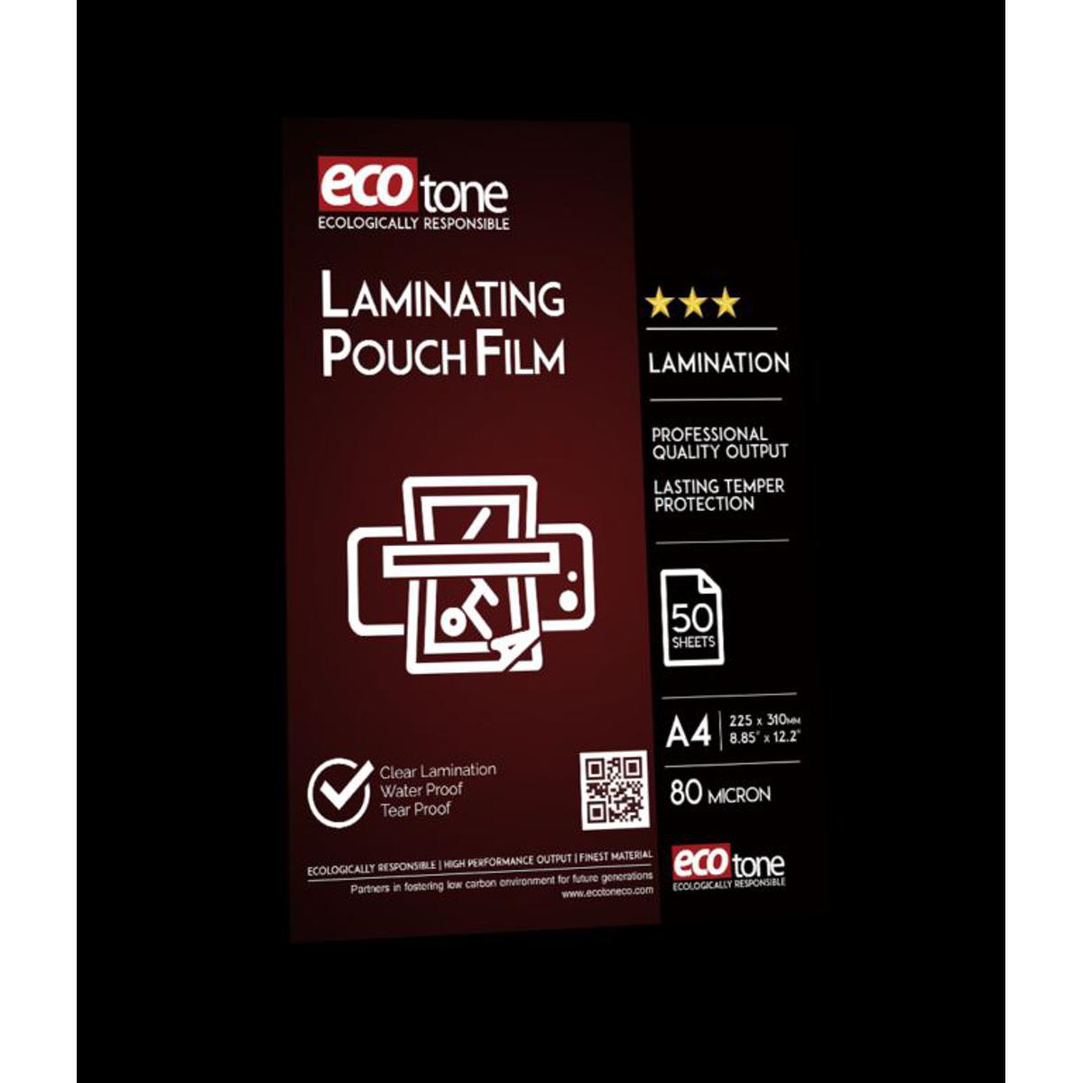 Ecotone Laminating Pouch Film size A4 80micon | Daraz.pk