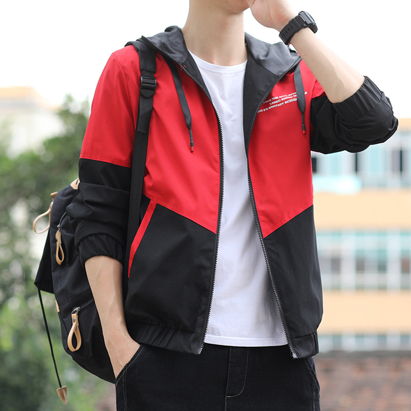 IELGY men's colorblock sports style hooded jacket | Daraz.pk