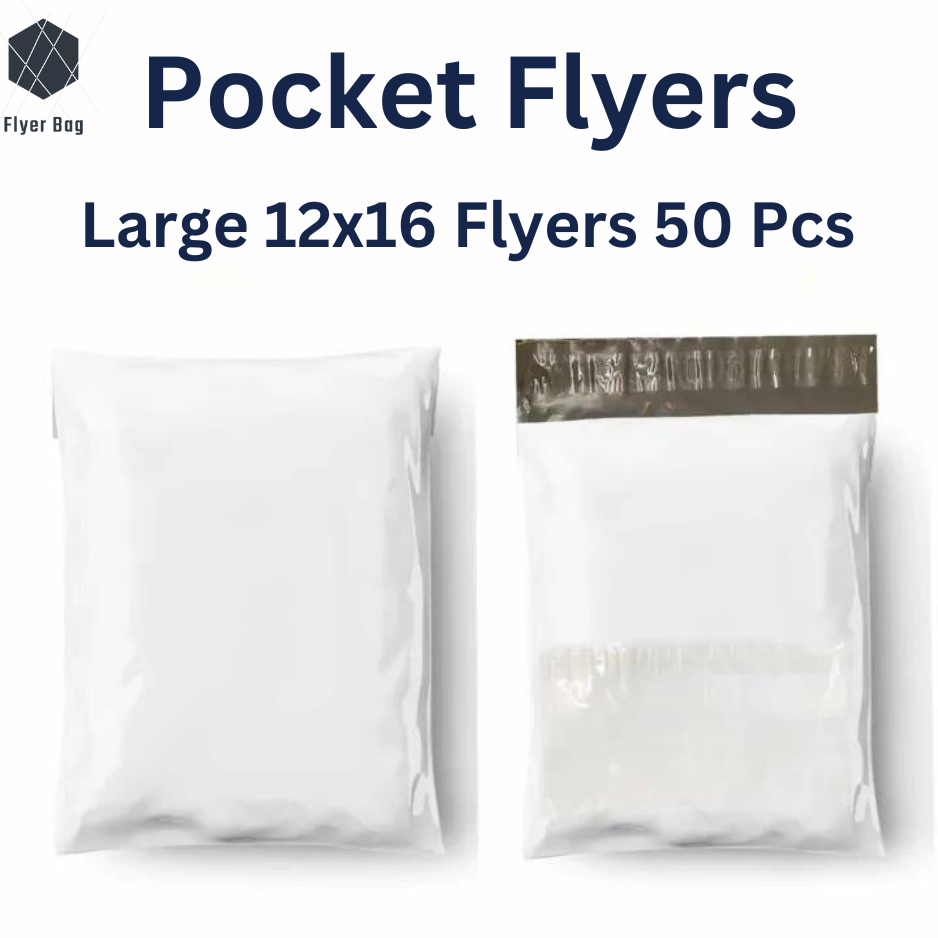 RAZI. 50 pcs Ecommerce Shipping Courier Flyer Bag with Pocket all sizes ...