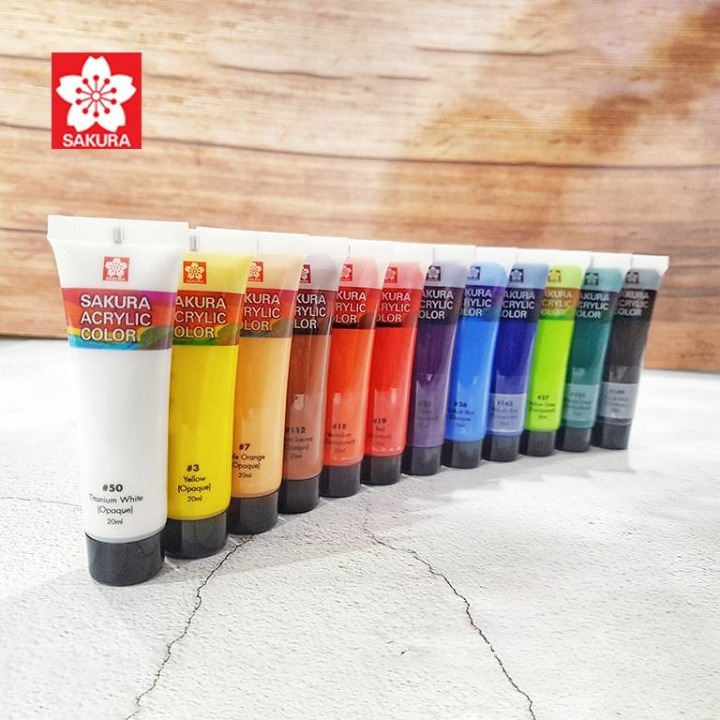 SAKURA ACRYLIC Paint COLOR SET 12X20ML | Daraz.pk