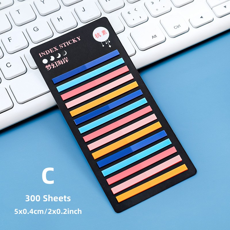 RHS Online 300 Sheets Extra Thin Transparent Solid color Sticky Notes ...