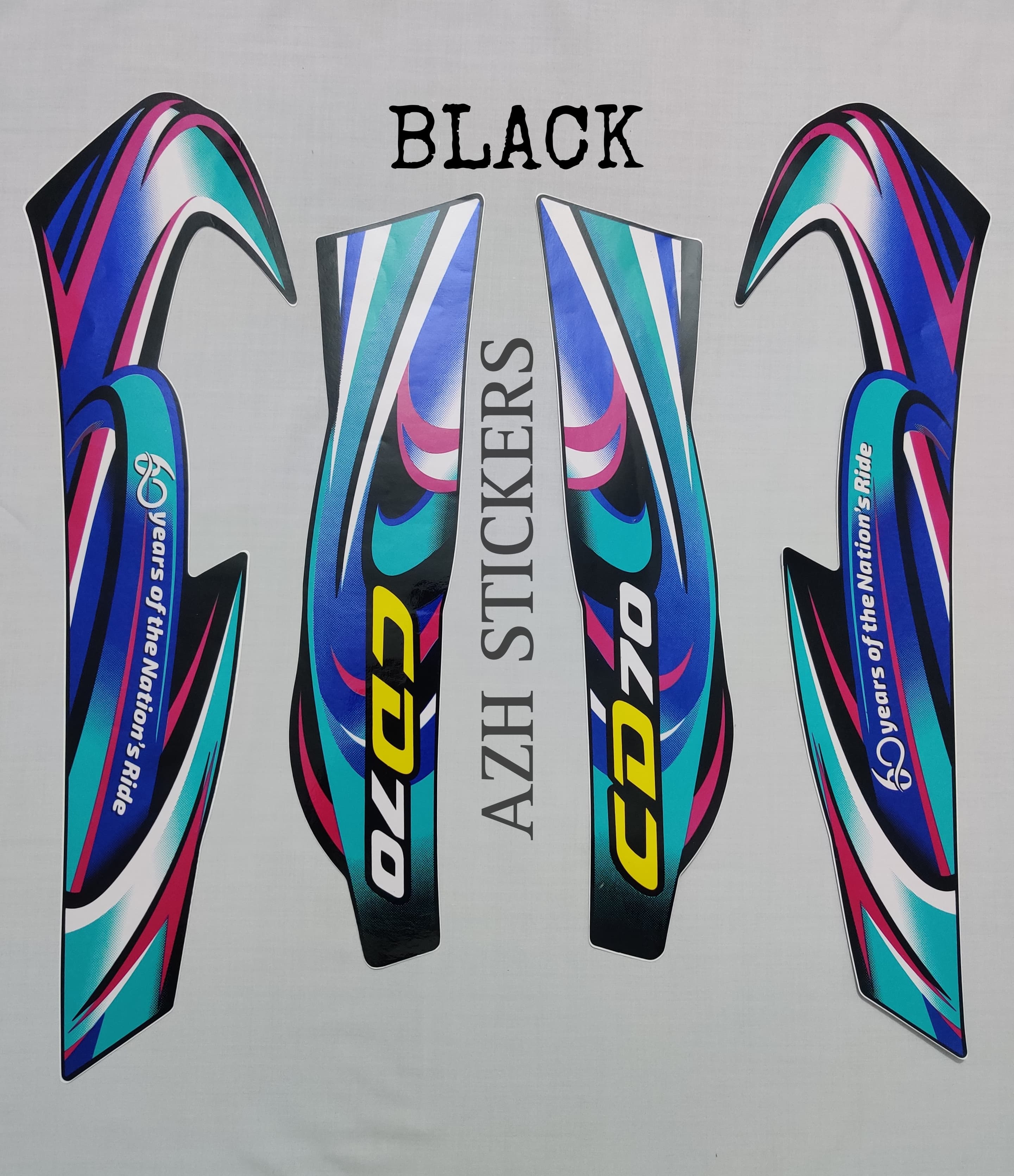 2024 Model Honda 70 Tanki Tapa Sticker ( COMPLETE SET ) | Daraz.pk