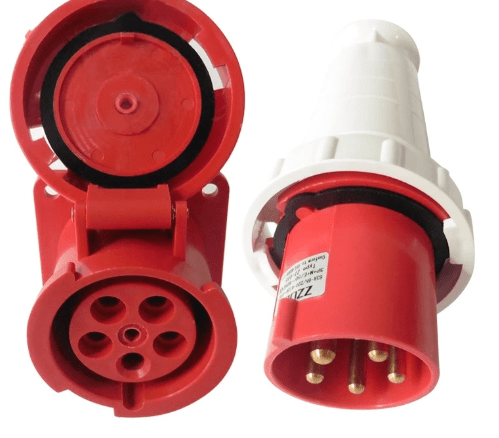 1Set Coupler Industrial Plug Socket Movable Connector 3Pin 4Pin 5Pin 16A 32A IP44 Waterproof ...