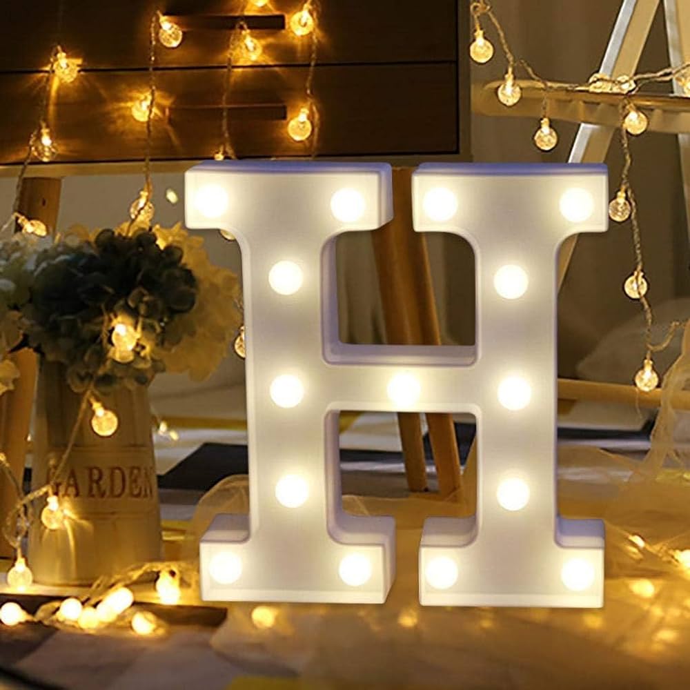 LED Alphabet LARGE SIZE Letters Lights Large Light Up (A To Z) Party ...