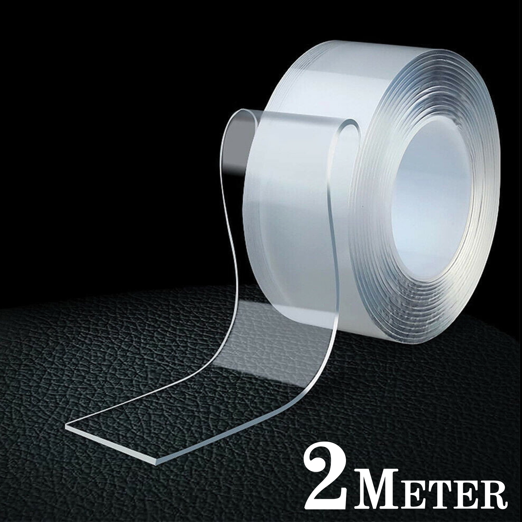 Silicone Double Sided Nano Tape, Reusable Invisible Transparent ...