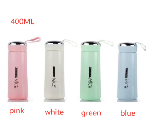 Glass Water Bottle NICE Insulated Glass/Plastic Water bottles 400ml For School Gym Office | Daraz.pk