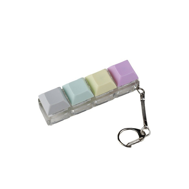 4-Keys Mechanical Keyboard Key Toy Keychain Party Stress Relief DIY ...