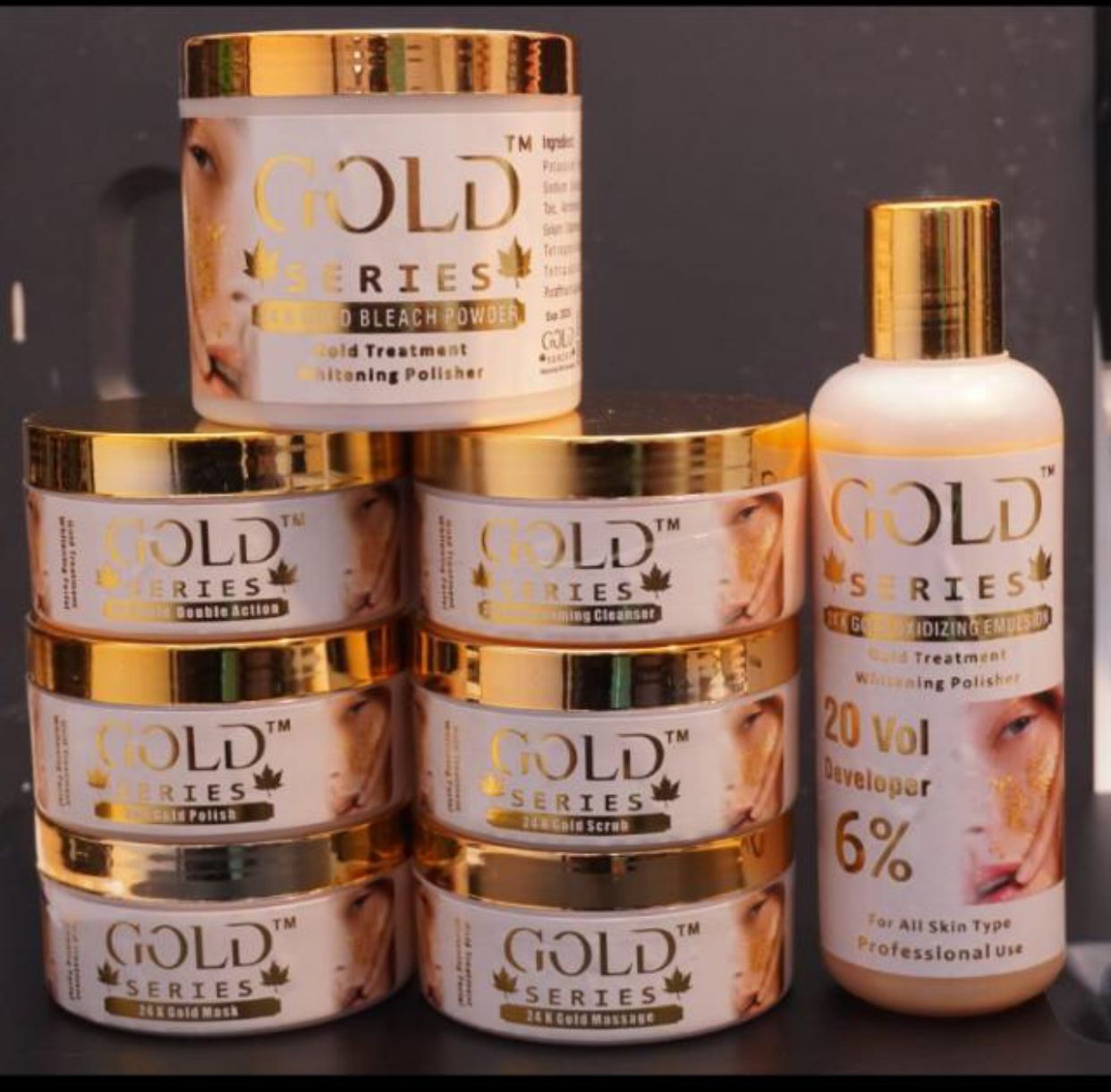 24k Gold Series original 6pc facial + 2pc skin polish | Daraz.pk