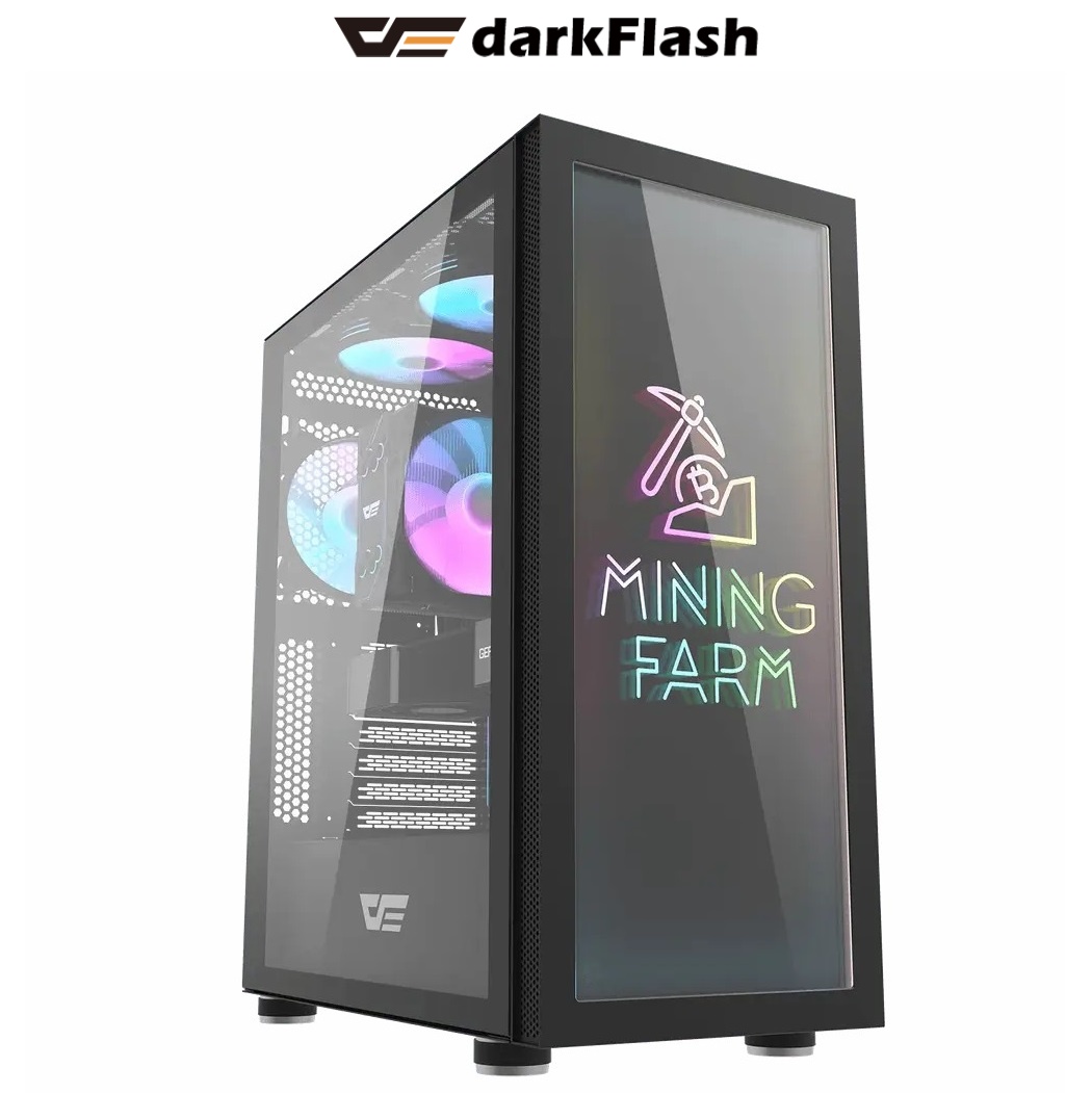 Aigo DarkFlash DK210 Graffiti ATX PC Case with Interactive drawing ARGB front pane Without Fans ...