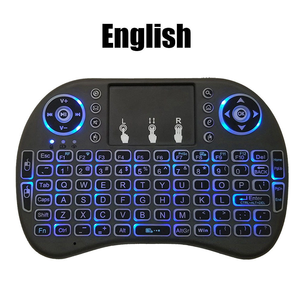 Mini Touch Pad RF 500 Wireless With 3 Colour Backlight Keyboard Mouse ...