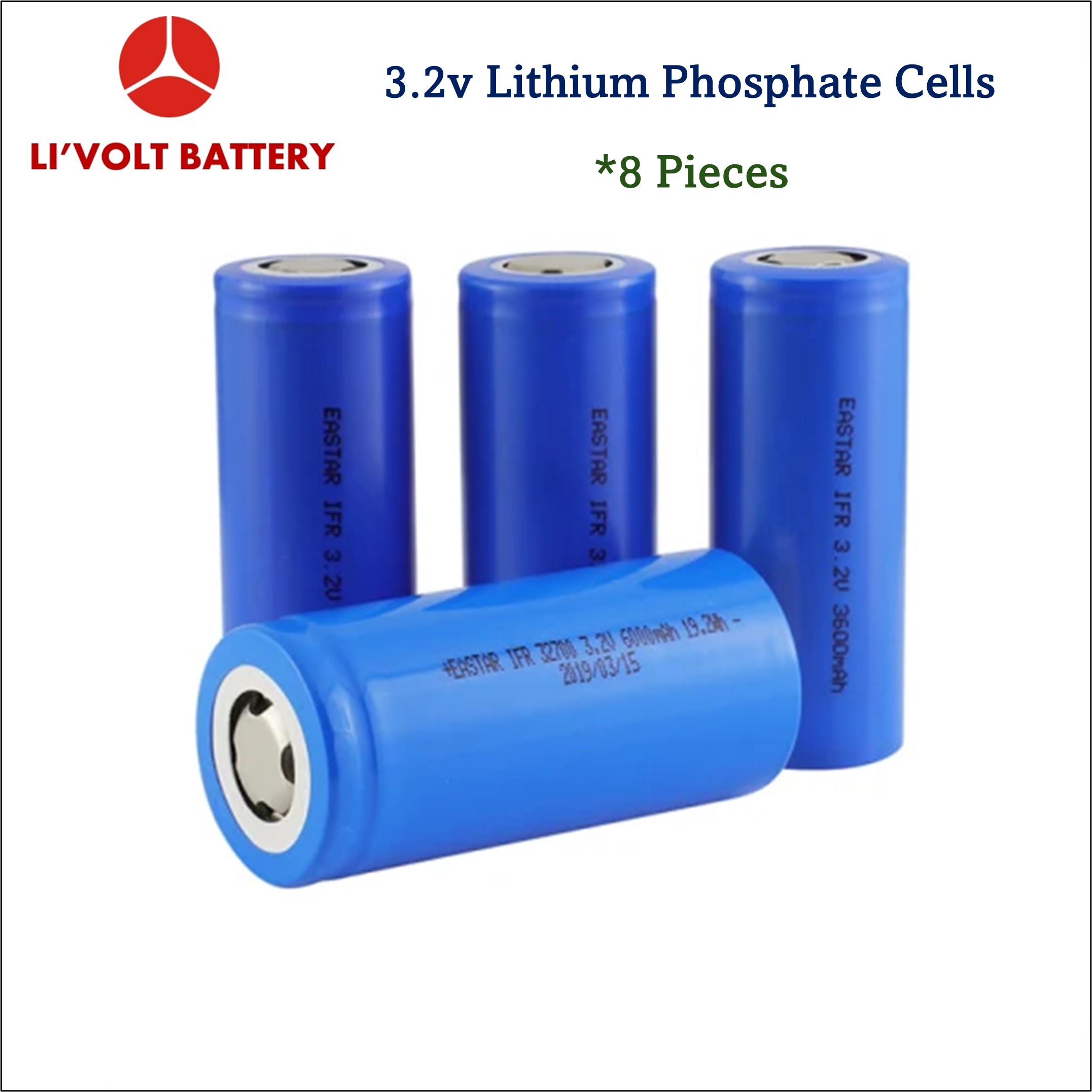 LI'VOLT Brand New LiFe-Po4 3.2v 5800 mah lithium phosphate cells and ...