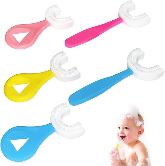 Baby Toothbrush U shaped Silicon Toothbrush Soft Silicon Baby Brush 360 ...