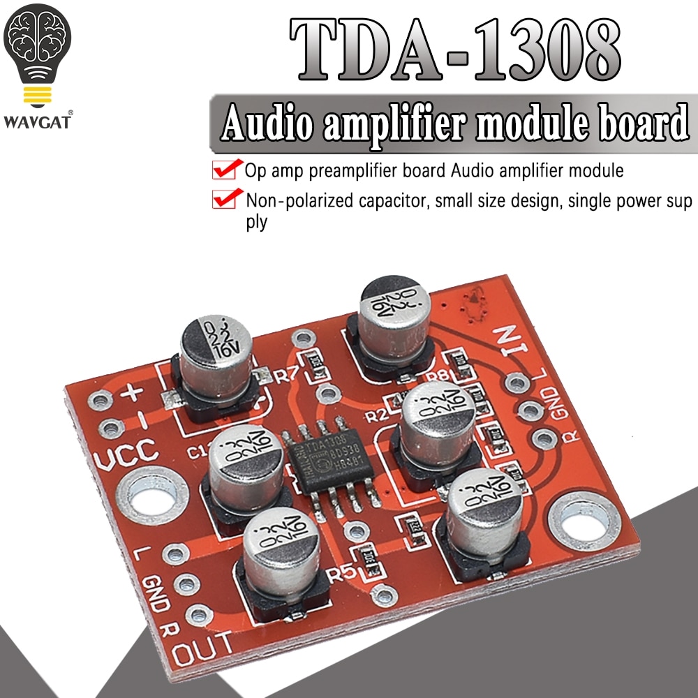 Mini headphone amplifier TDA1308 audio amplifier module low voltage ...