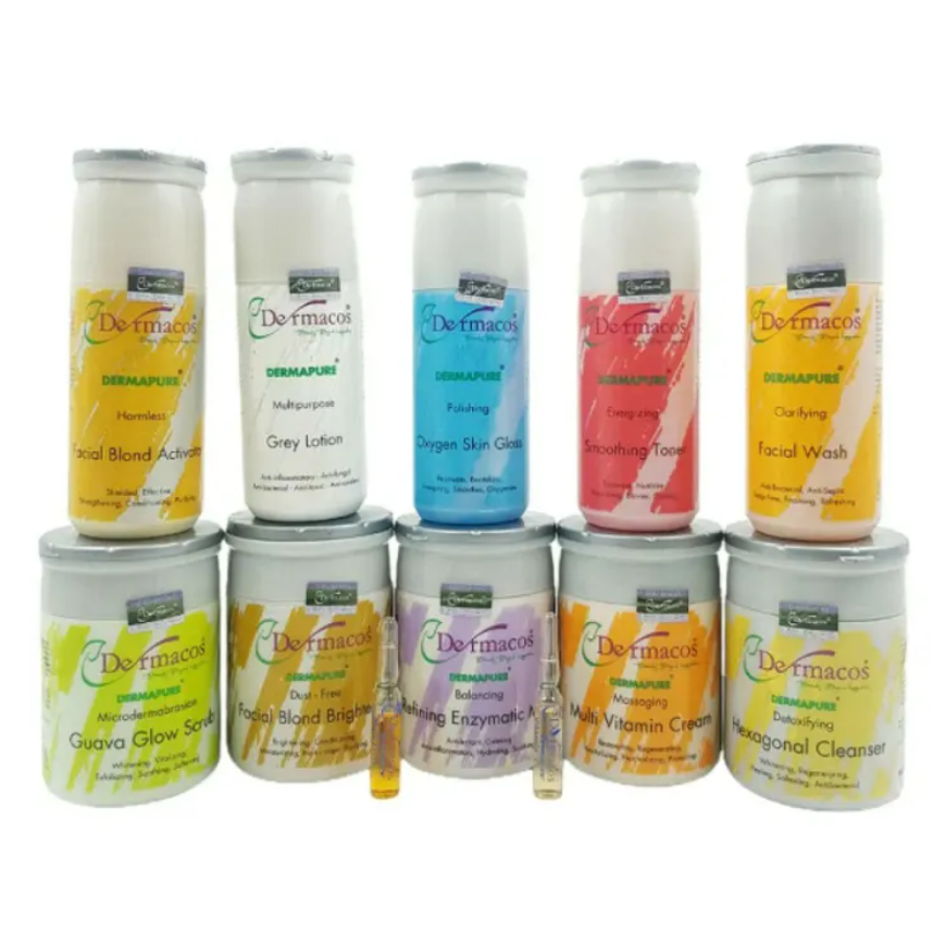 Dermacos Derma Pure 10 Steps Complete Skin Glowing Facial Kit - Best ...