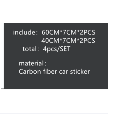 4pcs toyota VITZ door sill scratch protection carbon fiber sticker for ...