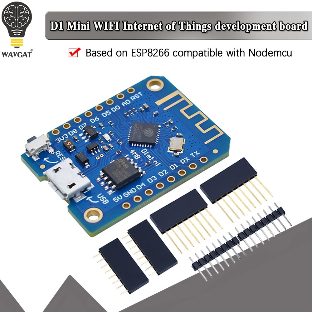 Wemos D1 Mini V3.0.0 Internet of Things Development Board Based ESP8266 CH340 CH340G 4MB For ...