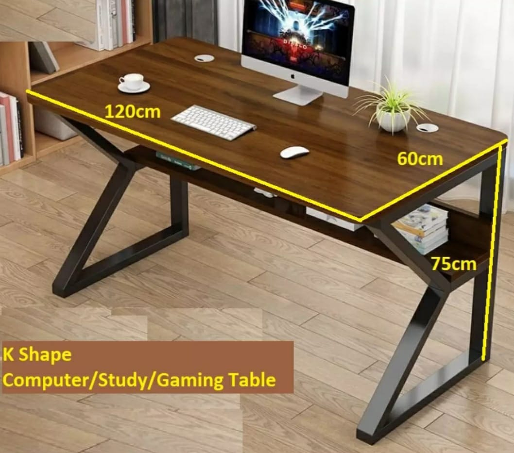 K shape table | Office Table | Home space saving table | gaming Table ...