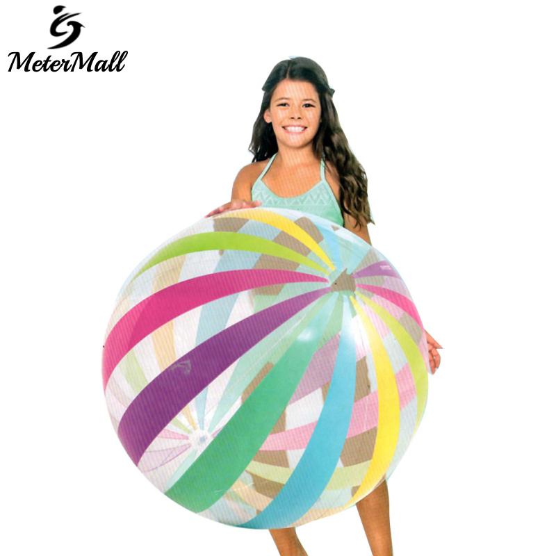 MeterMall Big Beach Ball Set Jumbo Giant Beach Balls, Oversized Blow Up ...