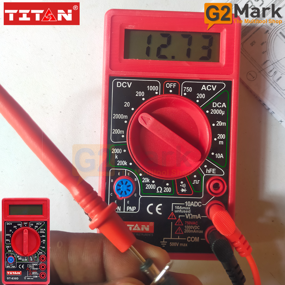 TITAN DT-830D Digital Multimeter with probe volt resistance meter | Daraz.pk