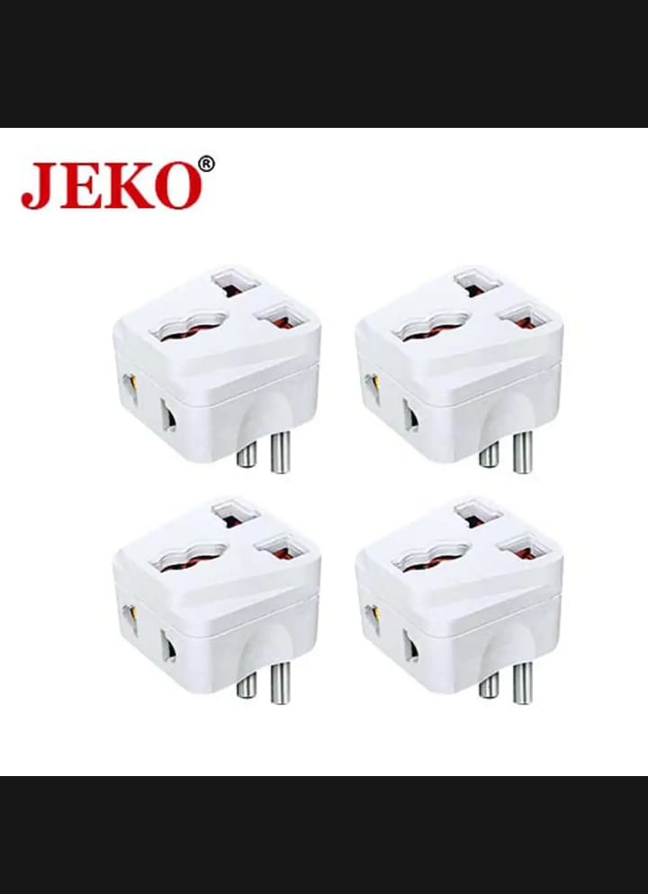 JEKO 3 pin plug Adapter | Multi plug sockets | plug socket, Multi plug adapter, smart plug ...