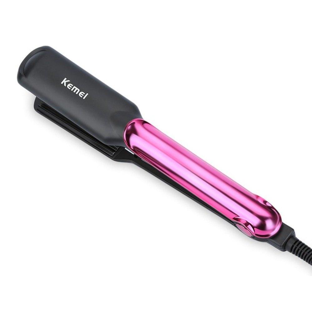 Kemei 2113 - Ceramic Hair Straightener and Curling Styling, Thermostatic Flat Iron Professional ...
