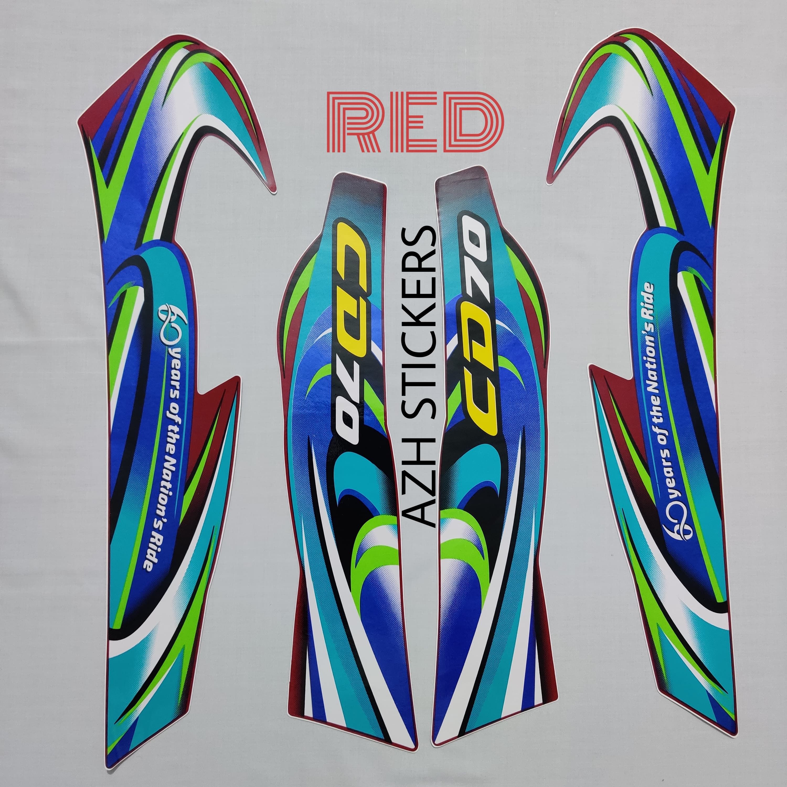 2025 Model Honda 70 Tanki Tapa Sticker ( COMPLETE SET ) | Daraz.pk