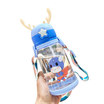 Water Sipper Bottle With Straw 600ml - Water Bottle For School - Water ...