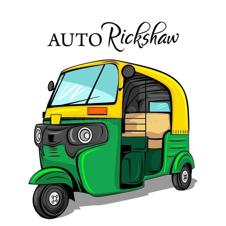 Auto Rickshaw Sticker - Aesthetic Art Stickers for mobile back, Laptop ...