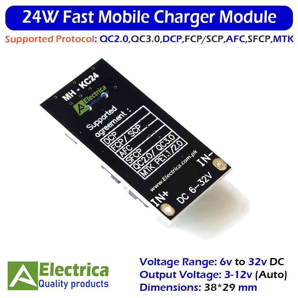 24W 5V 3.4A Fast Mobile Phone Charging Module QC3.0 USB Quick Charger ...