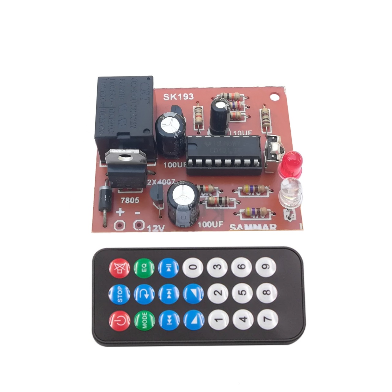 IR Infrared Remote Control Kit ON OFF Switch Circuit with remote | Daraz.pk