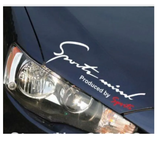 Sports Mind Car Sticker for Car Bonnet and Body WHITE RED | Daraz.pk
