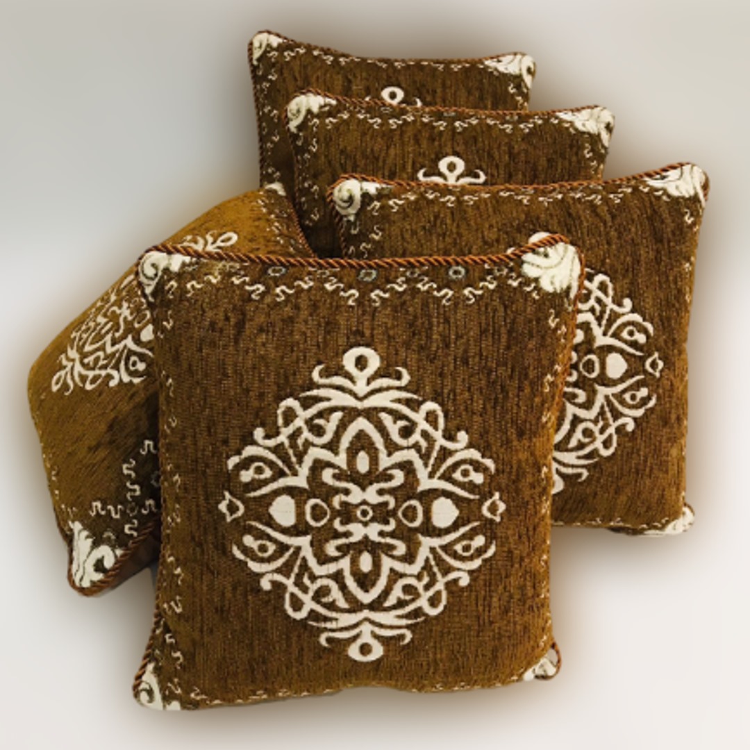 *Velvet Jacquard* Cushion Covers Pack of 5pc | Vibrant Design & Colors ...