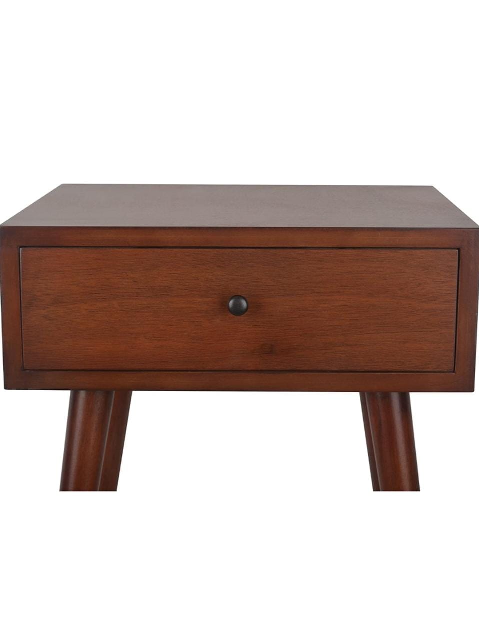 Mid Century 1-Drawer Wood Side Accent Table ( Dark Brown ) | Daraz.pk