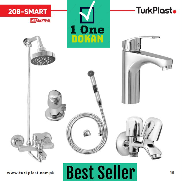 Turk Plast Complete Bath Set Wall Mounted shower set /Bathroom wall ...