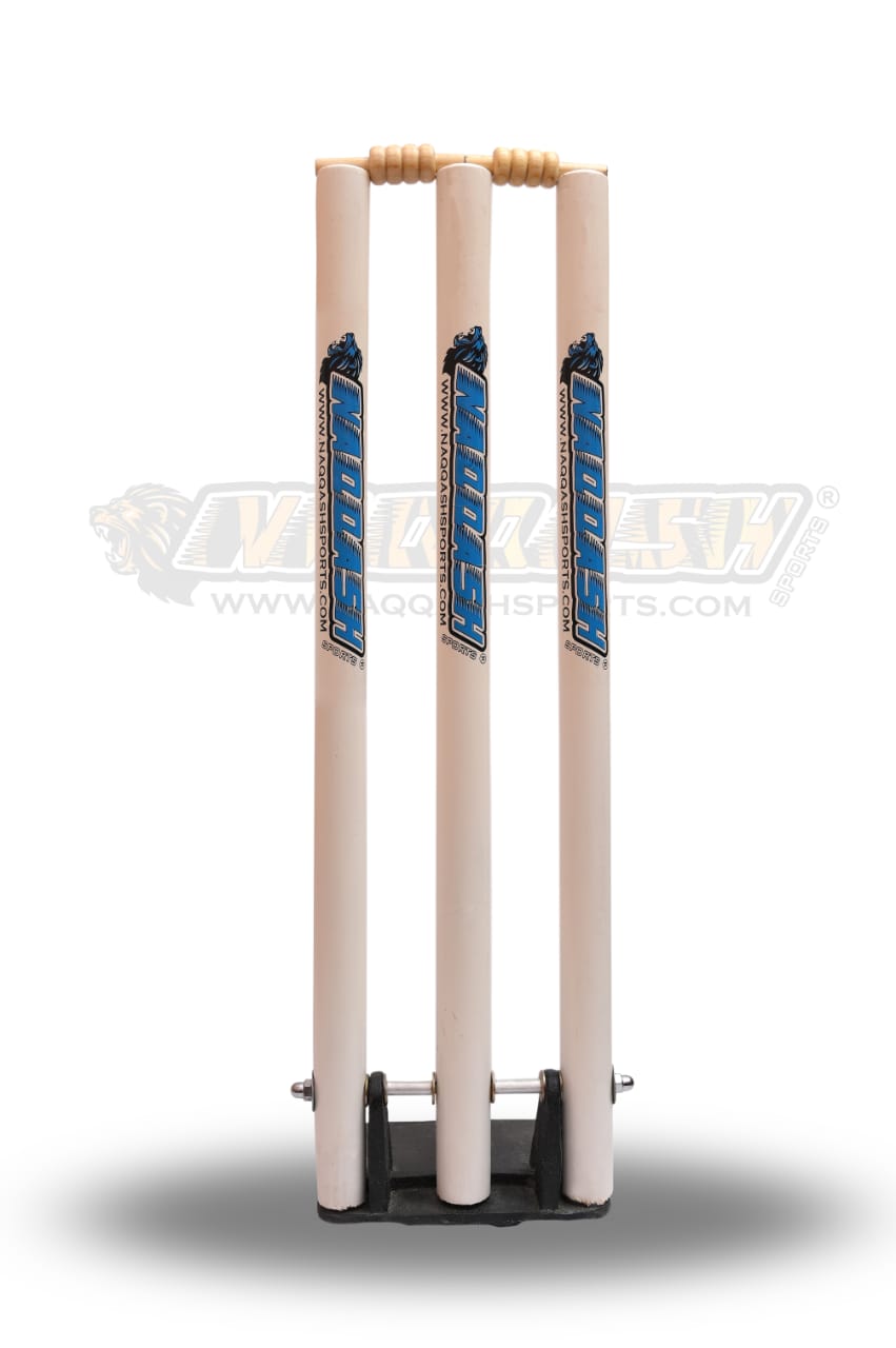 Naqqash Sports Cricket Wickets Wooden Spring Return Stumps with Bails ...