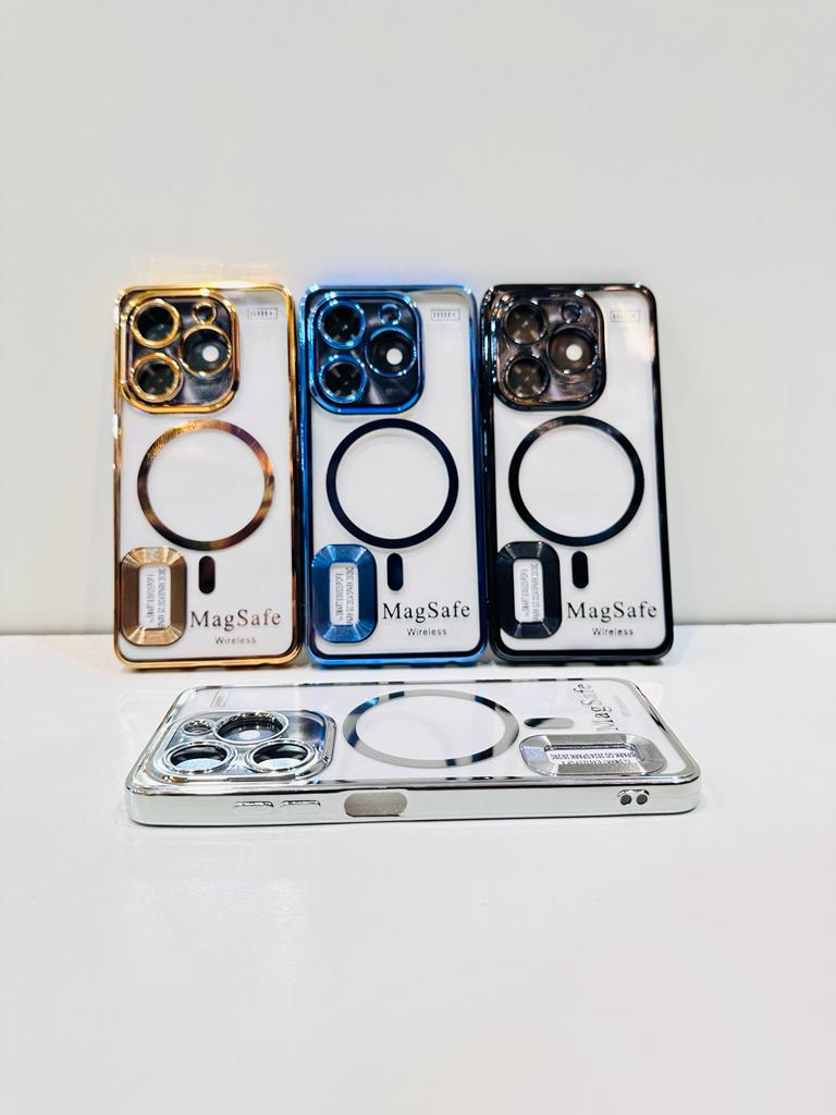 Tecno Spark 20 Spark 20c Back Cover Luxury 6d Plating Soft Case Mag Safe Design Tecno