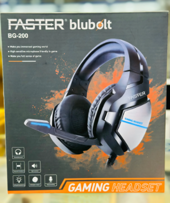 FASTER Blubolt BG-200 Surrounding Sound Gaming Headset with Noise ...