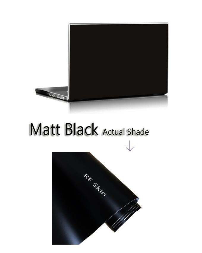 Universal Laptop Back Skin Matte Texture-Laptop Black back Skin Sticker ...