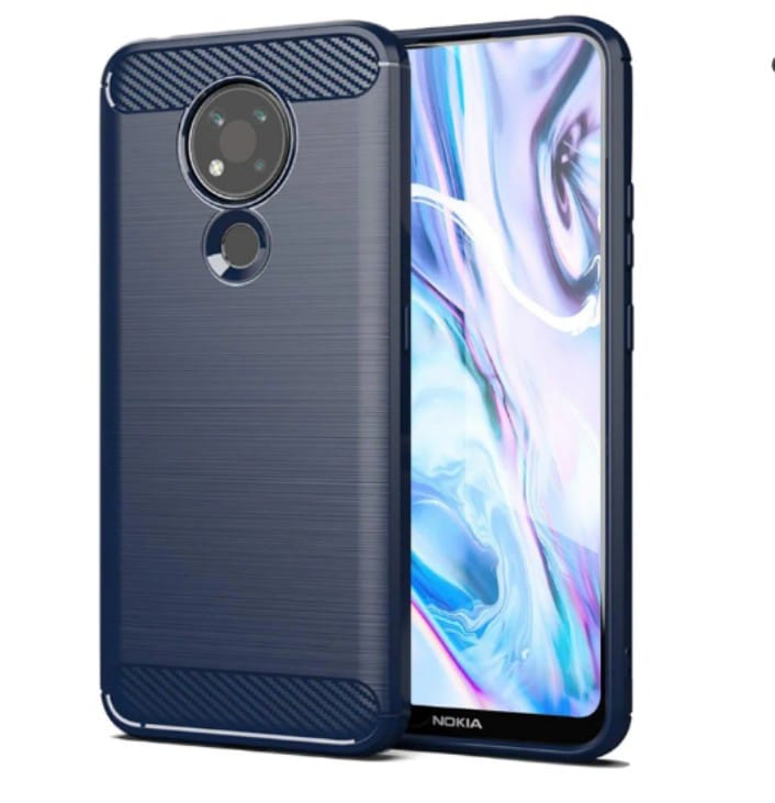 Nokia 3.4 Mobile Phone case Carbon Fiber Brush Texture Anti shock Drop ...