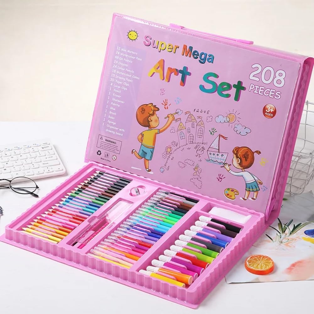 Kids Coloring & Art Kit Complete Painting & Drawing Set Best Gift for ...