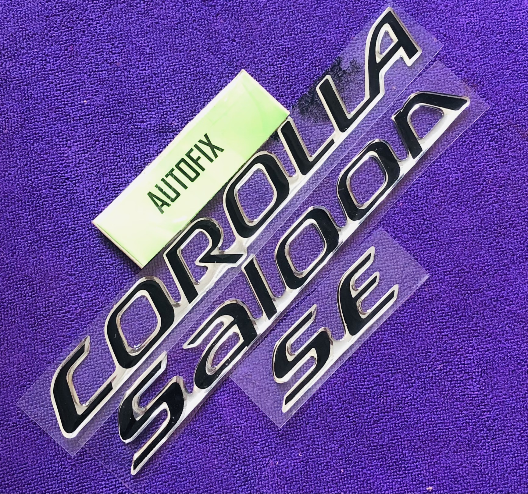 Toyota Corolla Se saloon embossed stickers 03 PCS | Daraz.pk