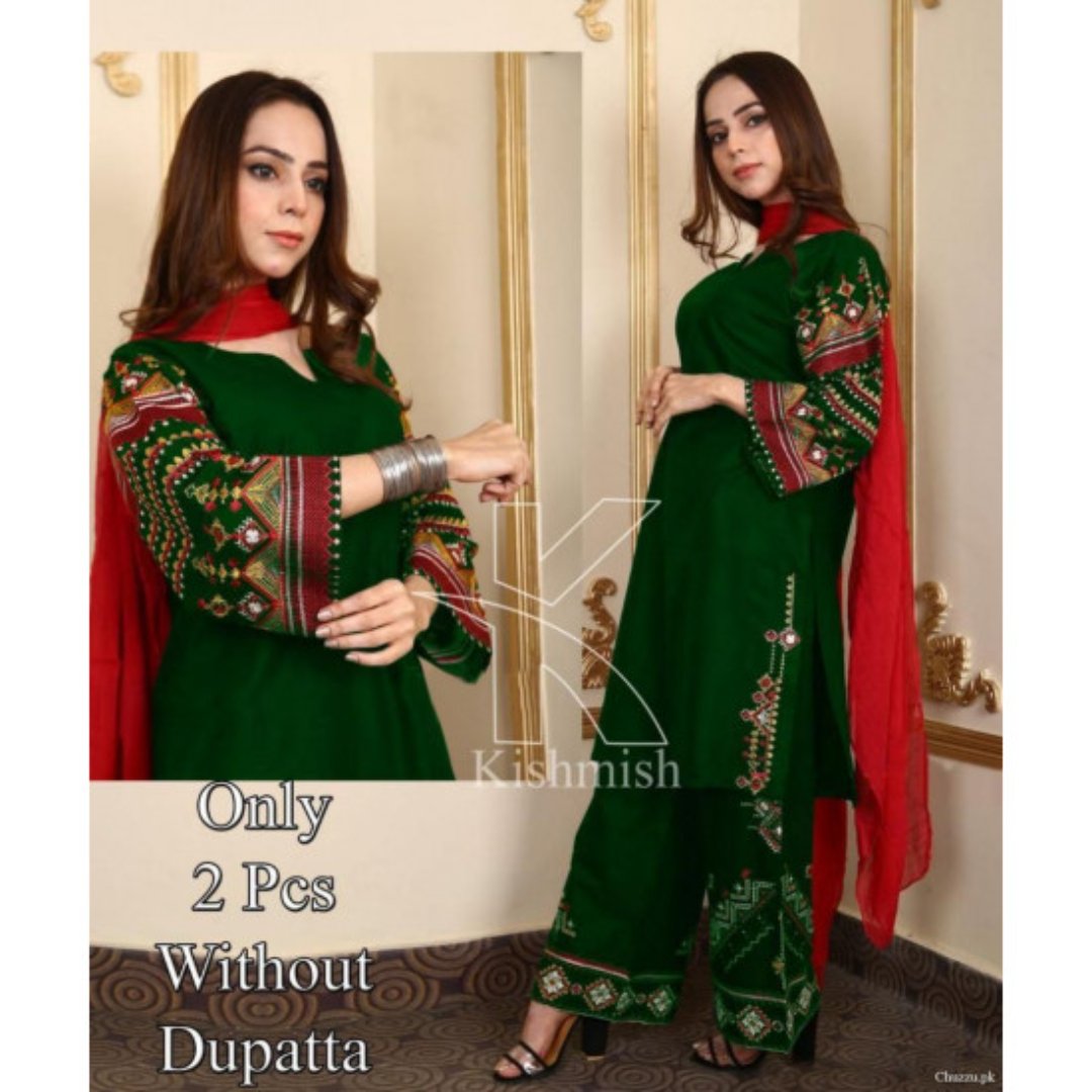 2 PC Stitched Stylish Gala Linen Dress for Girls and Women – Shirt and ...