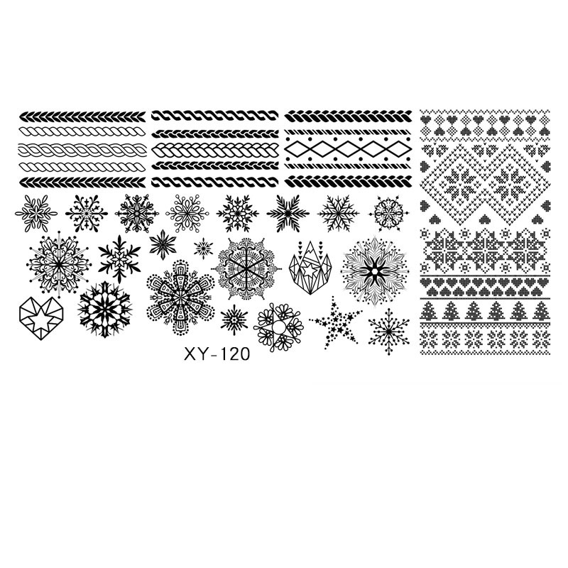 VADHARYA Nail Stamping Plate, Patterns, Flowers, Roses, Bows, Brand ...
