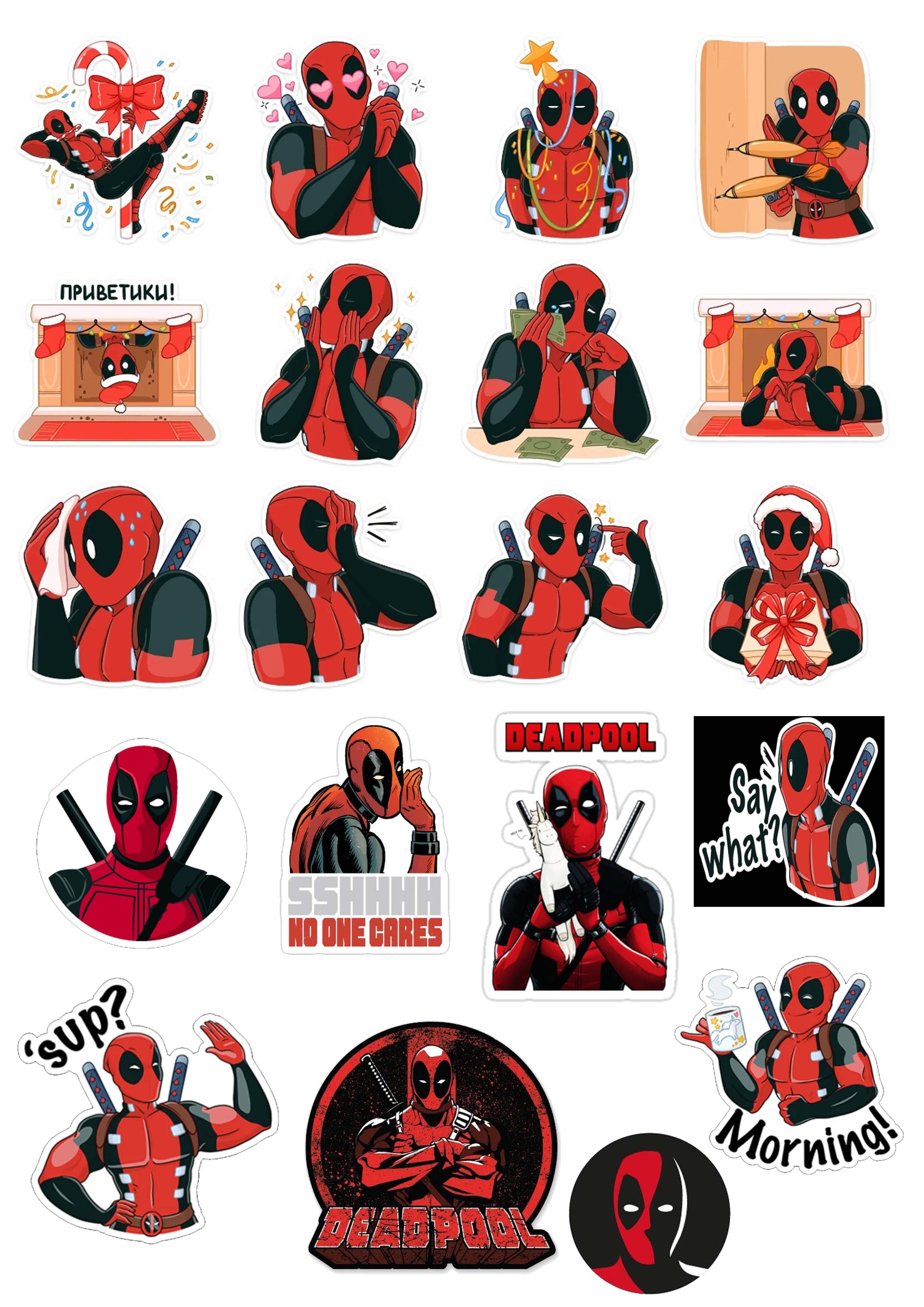 Deadpool Stickers for Laptop Car Bike Phone Stickers | Daraz.pk