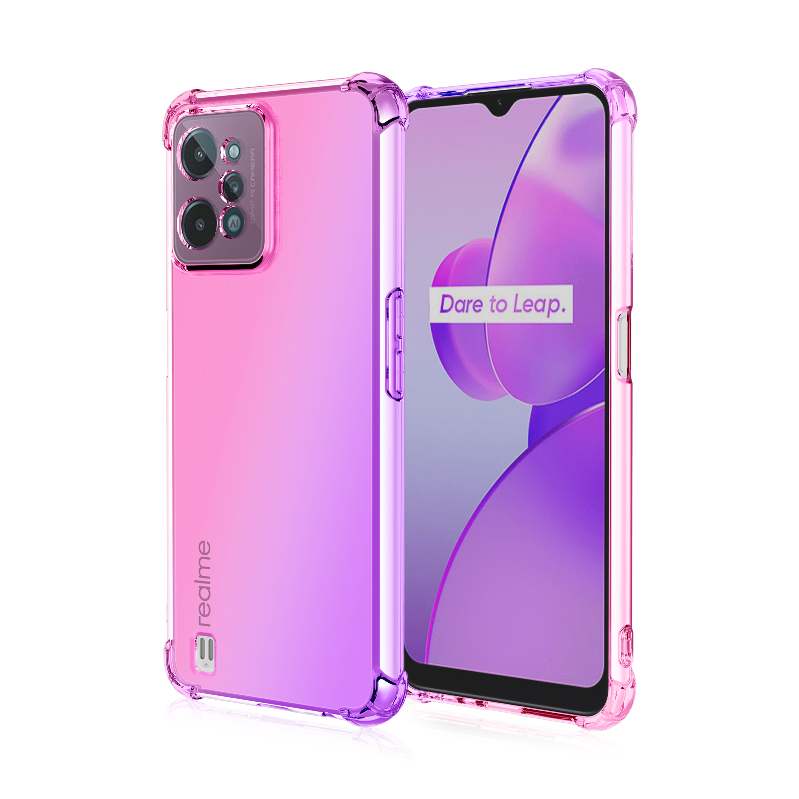 BLKNAIM Phone case For Realme C31 4G case Gradient Four corners Anti ...