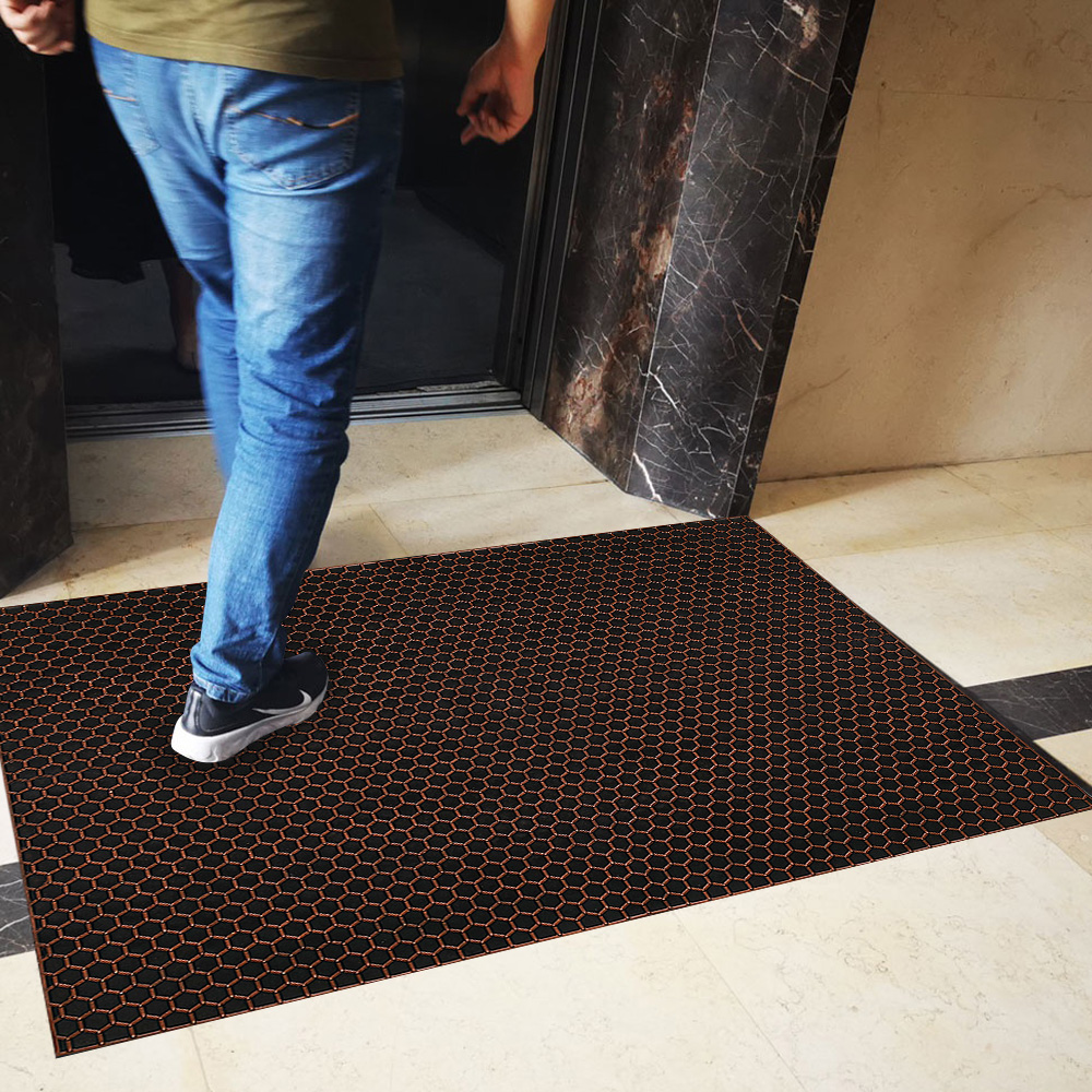 HONEYCOMB ENTRANCE HOME & OFFICE DOOR MAT 28 inch x 21 inch | Daraz.pk