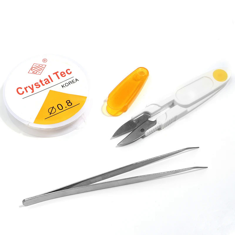 1 Box Round Acrylic English Alphabet Letter Beads Set With Stretch ...