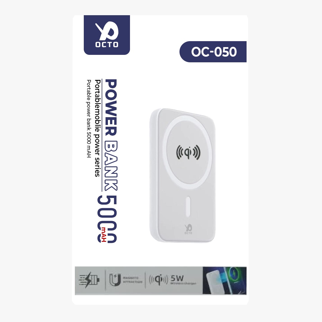 Octo wireless magsafe 5000 mah power bank OC-050 - powerbank | Daraz.pk