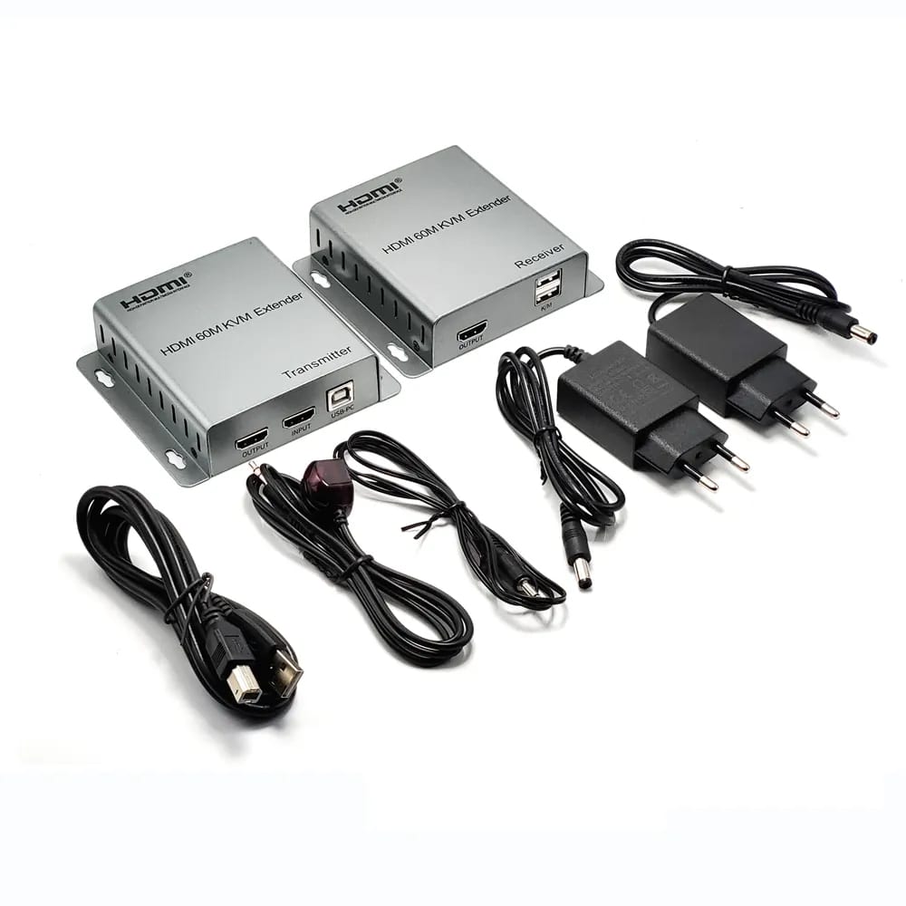 HDMI 60M KVM Extender HDMI USB extender over cat5e/6 1080P 4K USB HDMI ...